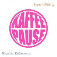 Bügelbild Kaffeepause (individualisierbar) - Hummelhonig
